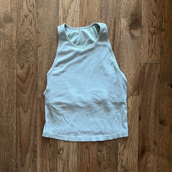 Vuori | Tops | Vuori Pose Plyo Rib Tank Top Medium Neptune Heather Mint ...
